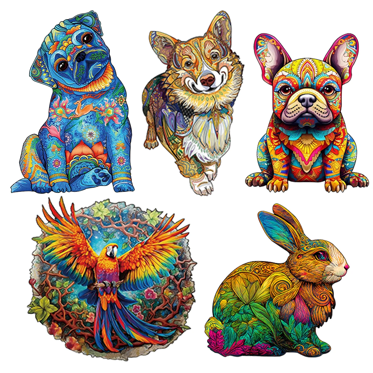 3D-Animal-Puzzle-DIY-Wooden-Jigsaw-Puzzles-Forest-Singer-Parrot-Kid ...