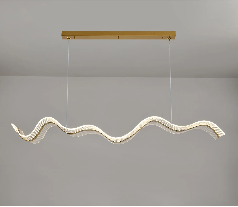 Shop Modern Hanging Wave LED Chandelier for Dining, Kitchen, Bar ...