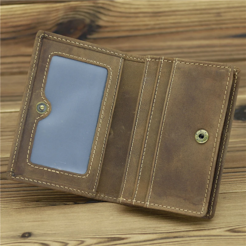 Genuine Leather Card Wallet Vintage | Credit Card Holder Wallet Leather ...
