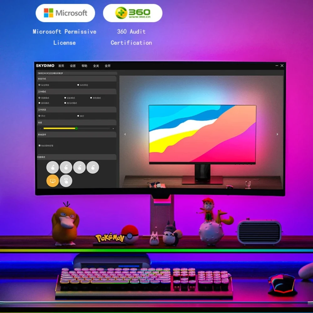 Monitor-do-computador-Tela-Cor-Sincroniza-o-Controle-Inteligente-LED ...