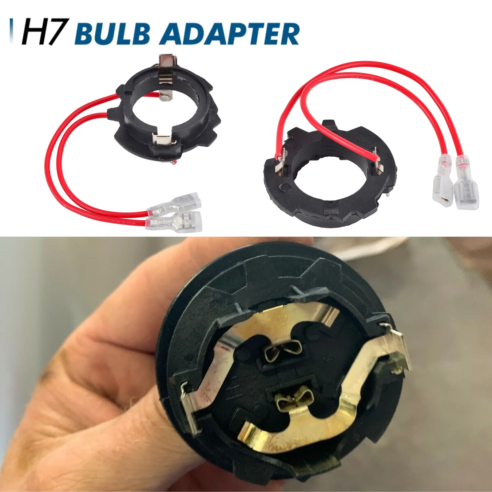 2x-H7-LED-Bulb-Holder-Adapter-Lamp-Bracket-for-VW-for-Golf-5-for-Jetta ...