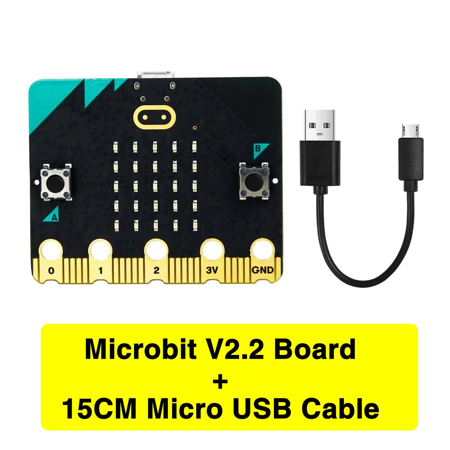 BBC-Official-MicroBit-V2-2-Development-Board-with-15CM-MicroUSB-Cable ...