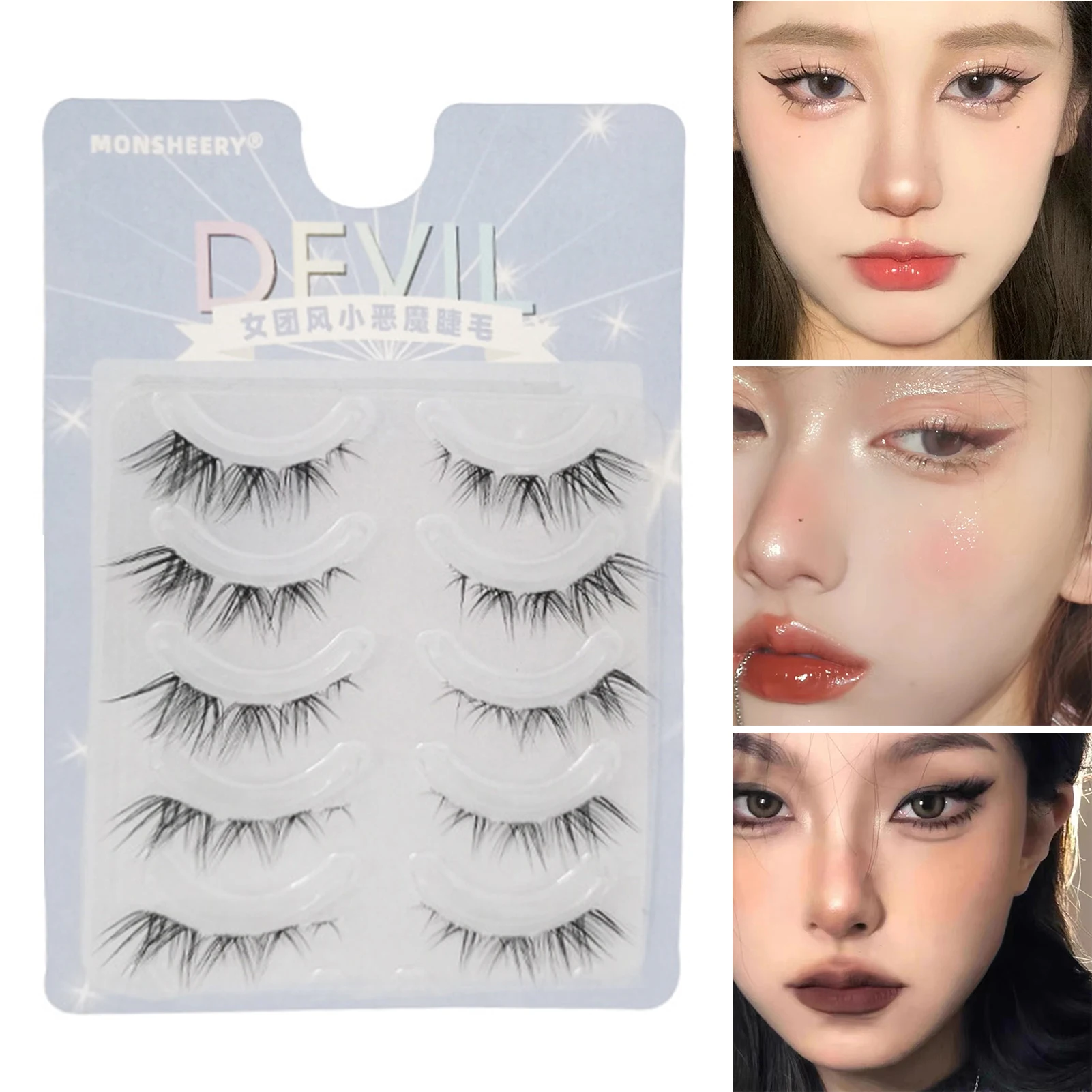 Simulation-Thick-Eyelash-Extensions-12mm-Full-Volume-Angel-Lashes-Eye ...