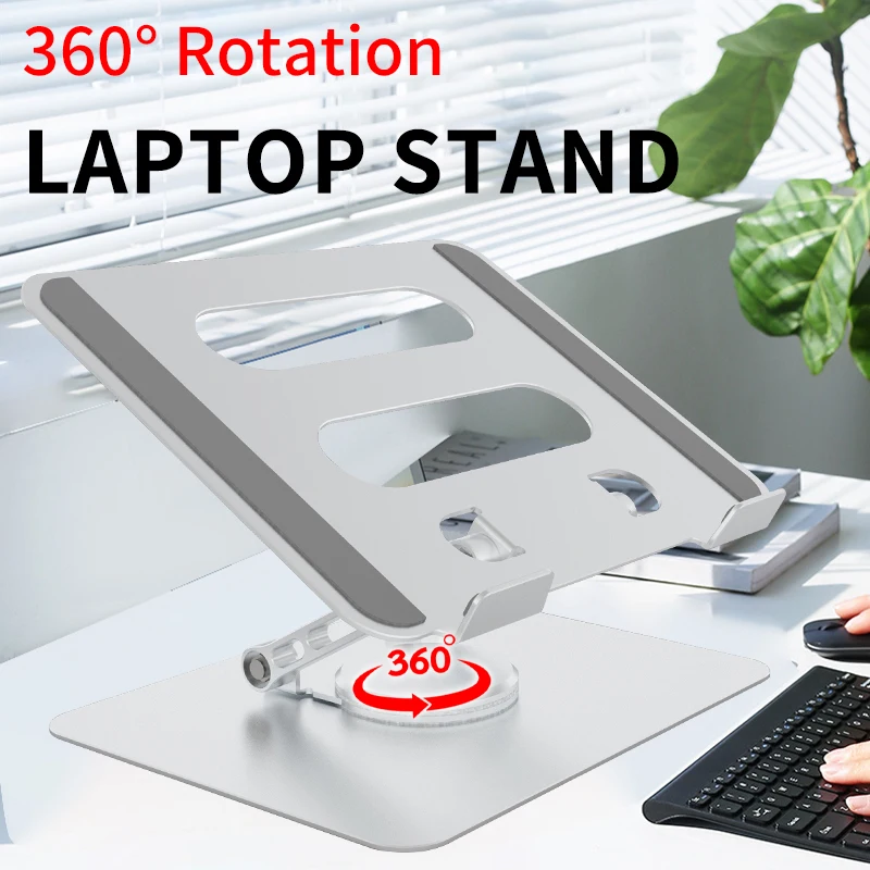 360-Rotating-Laptop-Stand-Aluminium-Alloy-Foldable-Stand-Laptop ...