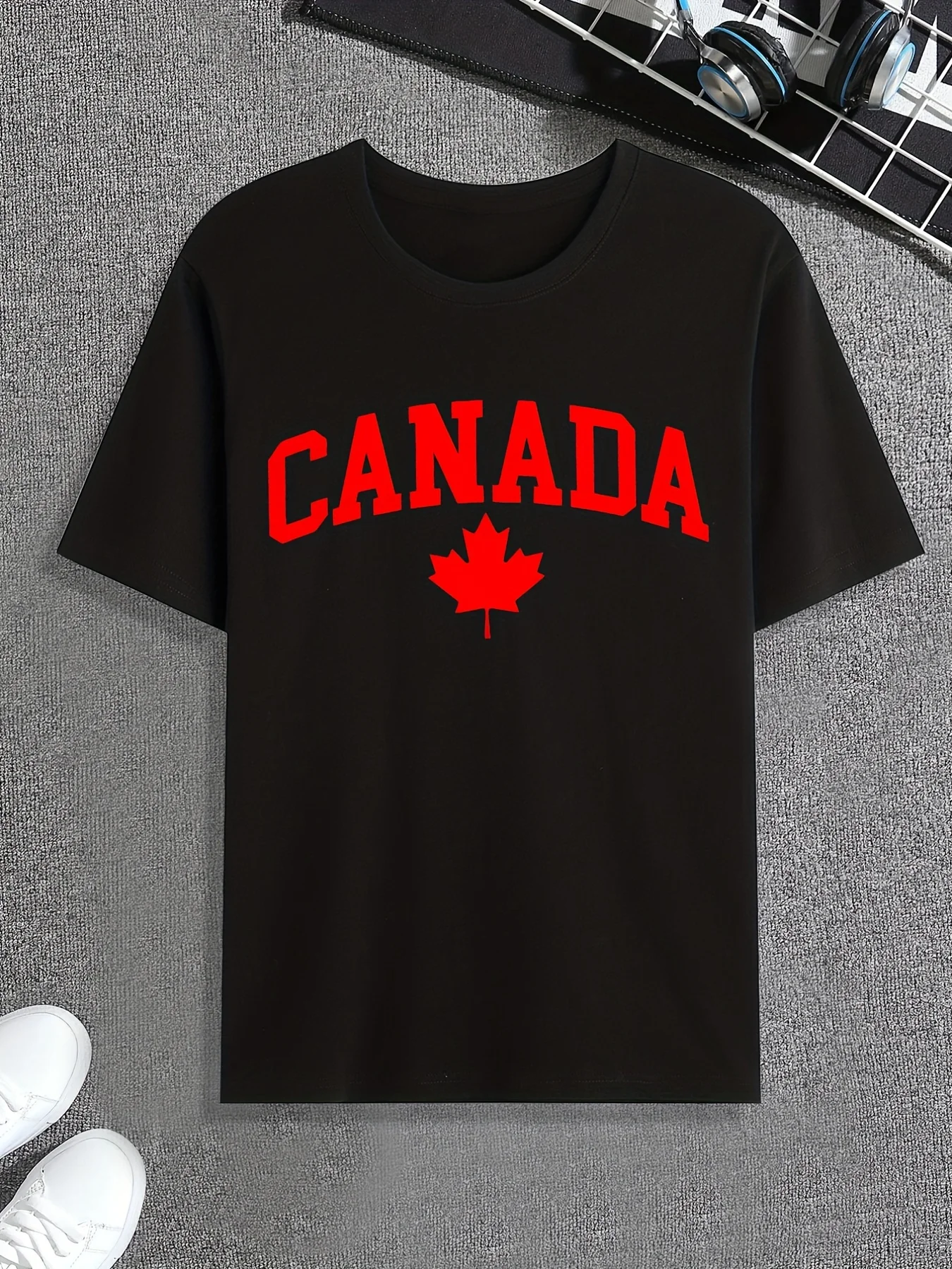 Women's Casual Trendy Creative "CANADA" Graphic Print Comfortable Crew ...