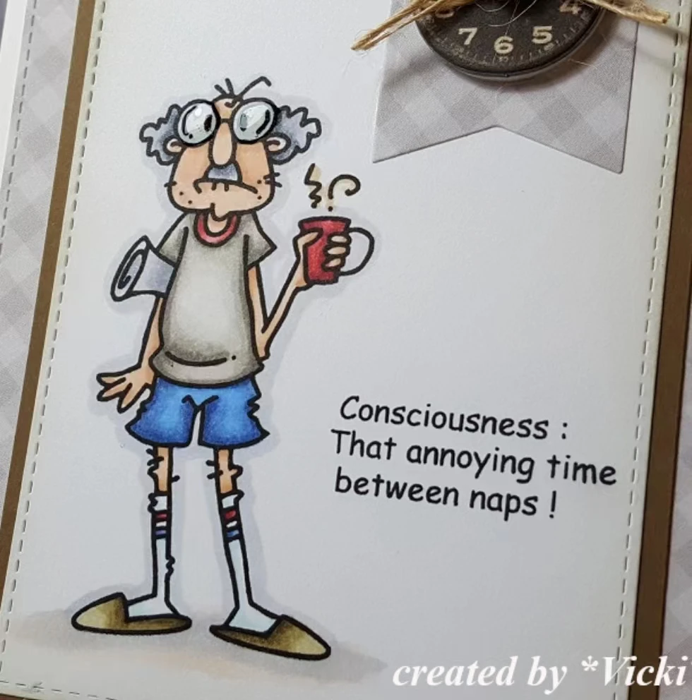 Tea-Drinking-Old-Man-Stamp-and-Cutting-Dies-Stencils-for-DIY ...