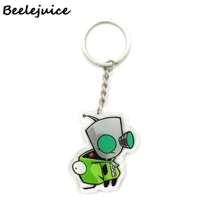 Llaveros acrílicos con colgante de anime Invader Zim, llaveros con ...