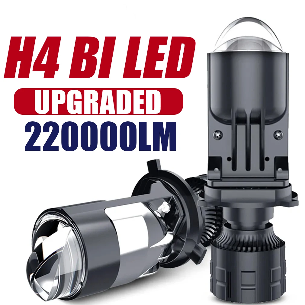 160W 220000LM Auto Lamp Mini Lens LED H4 9003 HIB2 Bulbs Headlight Car Motorcycle Dual Projector ...