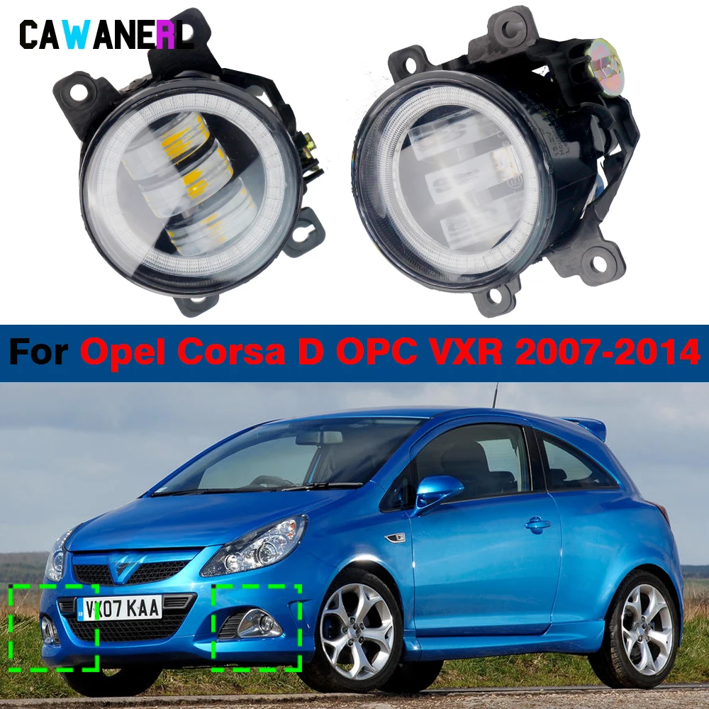 2 Pcs 30W Car LED Fog Light Angel Eye Daylight DRL H11 For Opel ...
