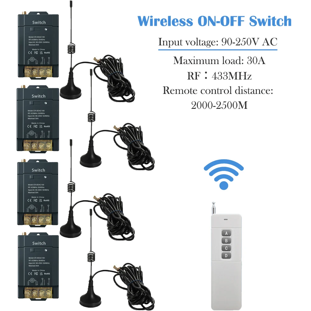 COLOROCK-Wireless-Remote-Control-Switch-AC-100-240V-30A-Long-distance ...