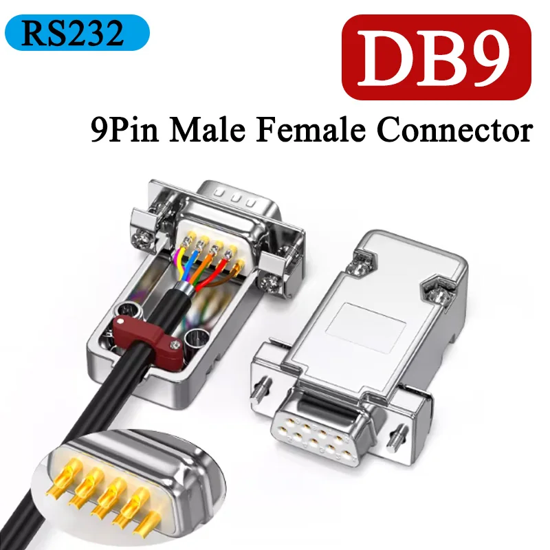 Conector de puerto serie DB9 macho hembra D-SUB 9 pines RS232 con ...
