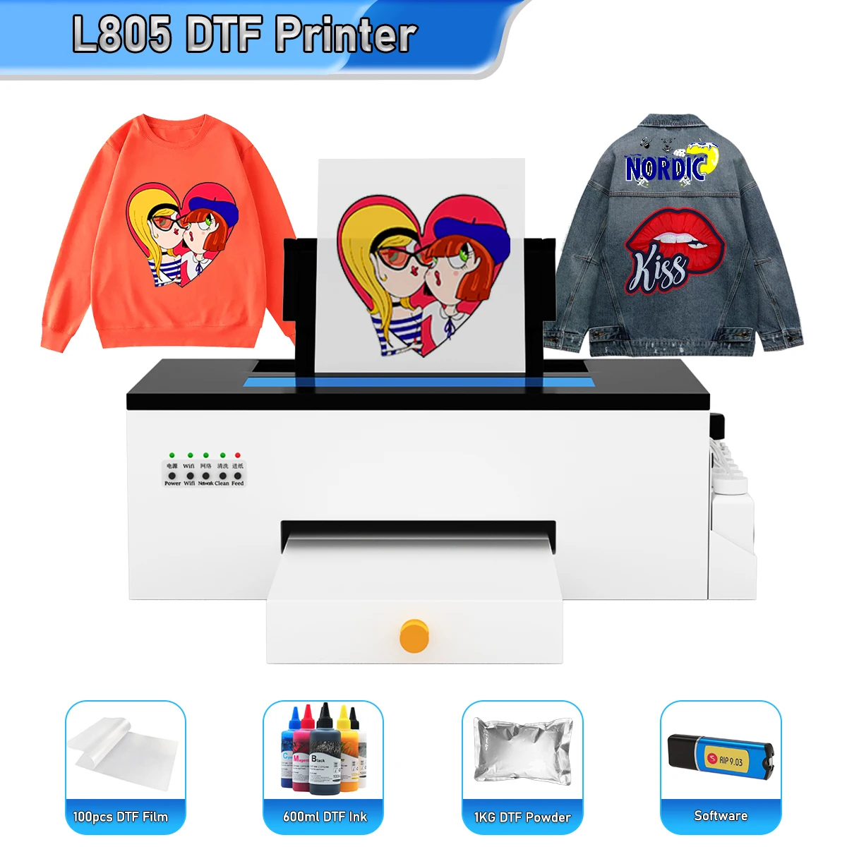 Máquina de impresión DTF A4 para Epson L805, impresora de película de transferencia directa DTF ...