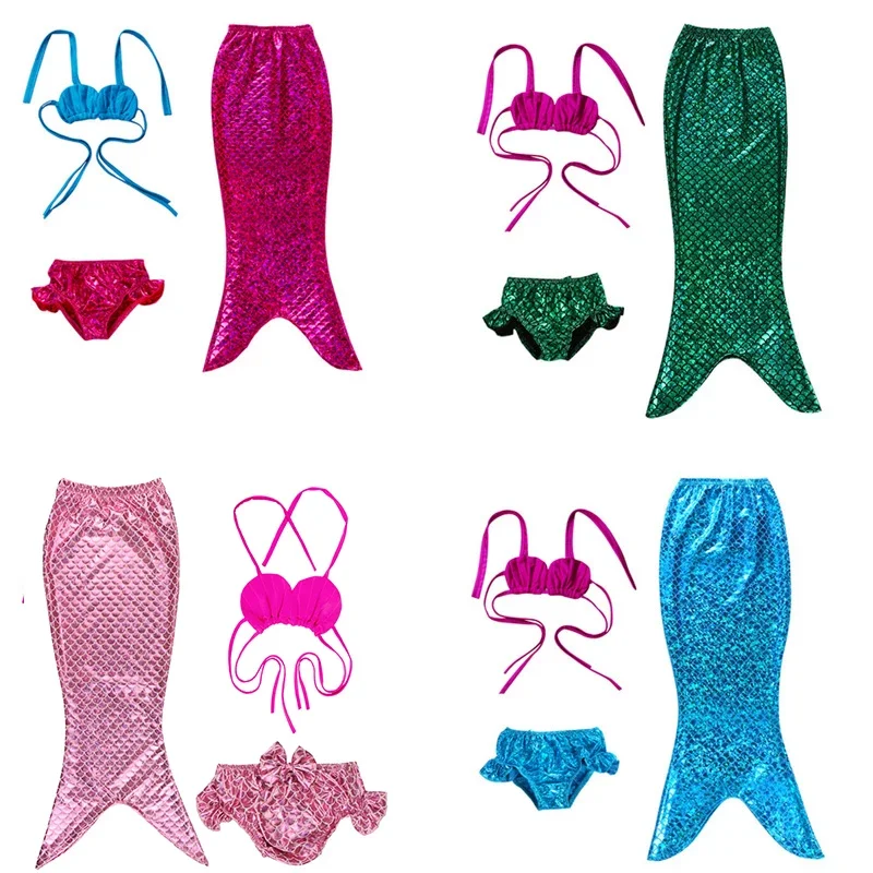 Mermaid-Tail-Princess-Ariel-Dress-Cosplay-Costume-Girl-Kids-Maid-Tails ...
