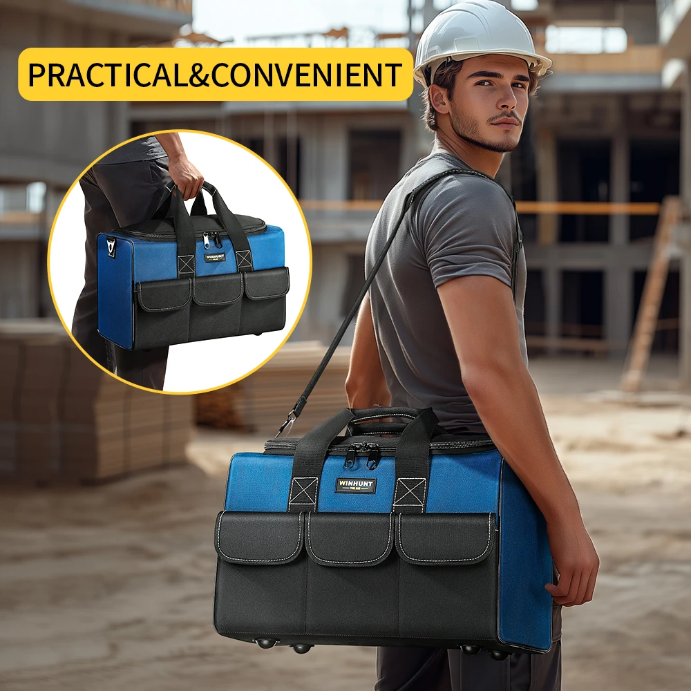 WINHUNT Heavy Duty Tool Bag, Portable Organizer, Large Zipper ...