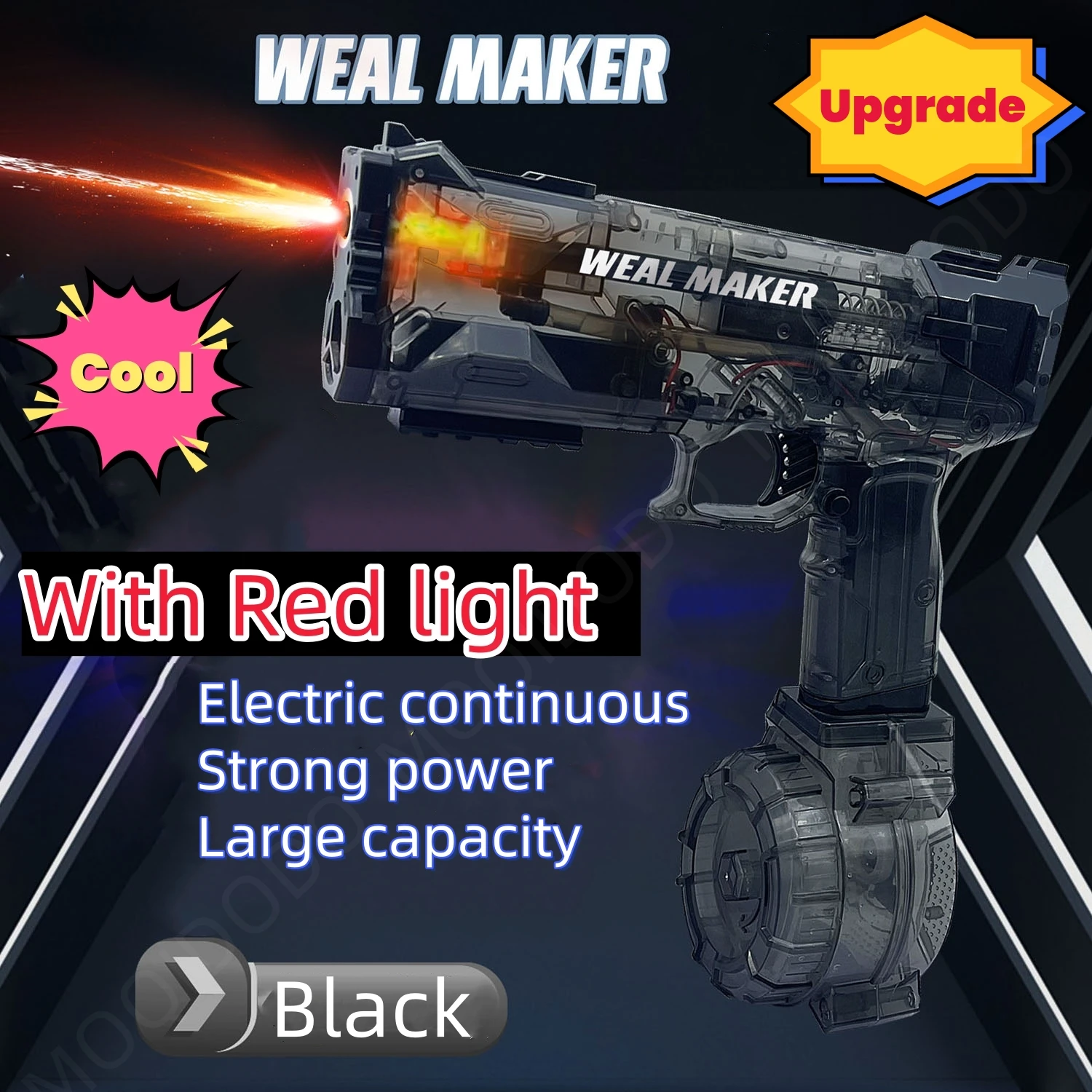 Strong-Glock-LED-Electric-Water-Pistol-Toy-Automatic-Squirt-Water-Gun ...