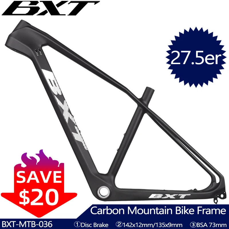 BXT Full Carbon MTB Frame 27.5er Cadre Carbone T1000 Carbon Mountain ...