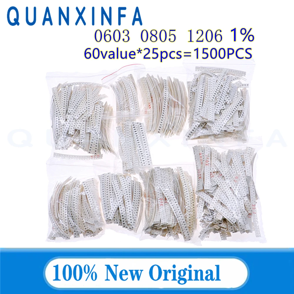 1500PCS-0603-0805-1206-Resistor-Resistor-Kit-Assorted-Kit-1K-10K-100R ...