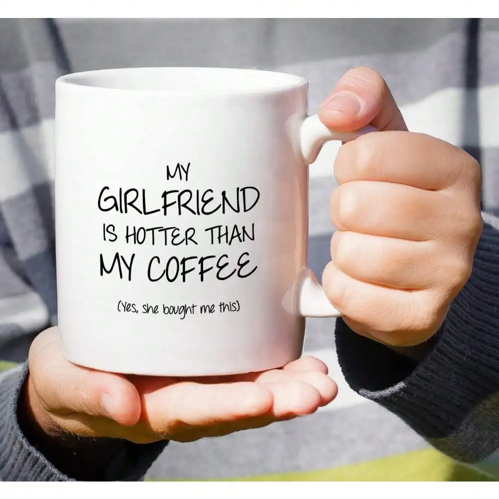 Funny Mugs For Couples Girlfriend Boyfriend,11 Oz Ceramic Coffee Mugs ...