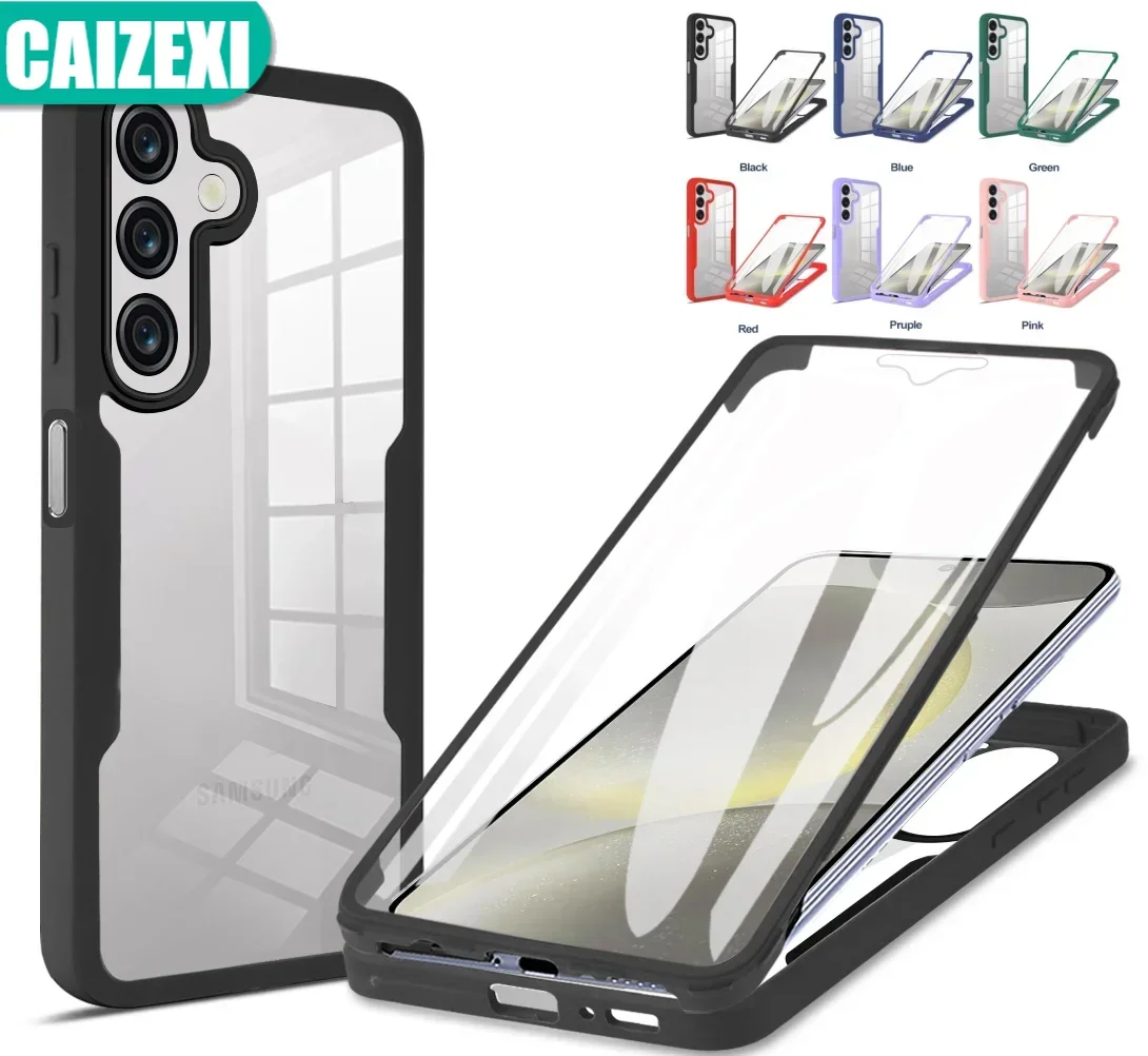 360 Double-Sided Full Protection Slim Clear Phone Case with Screen ...