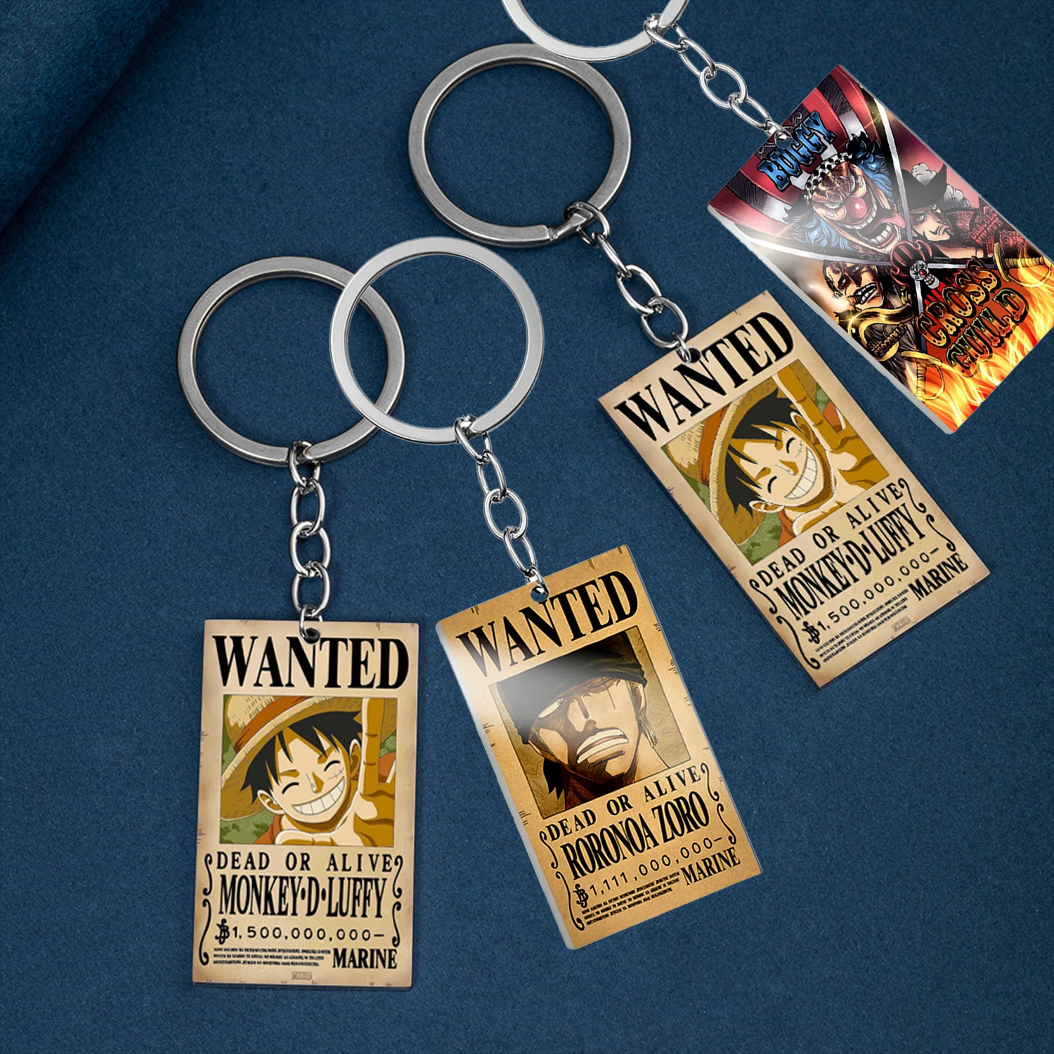 One-Piece-Luffy-Keychain-Wanted-Poster-Keyrings-Zoro-Sanji-Luffy-Nika ...