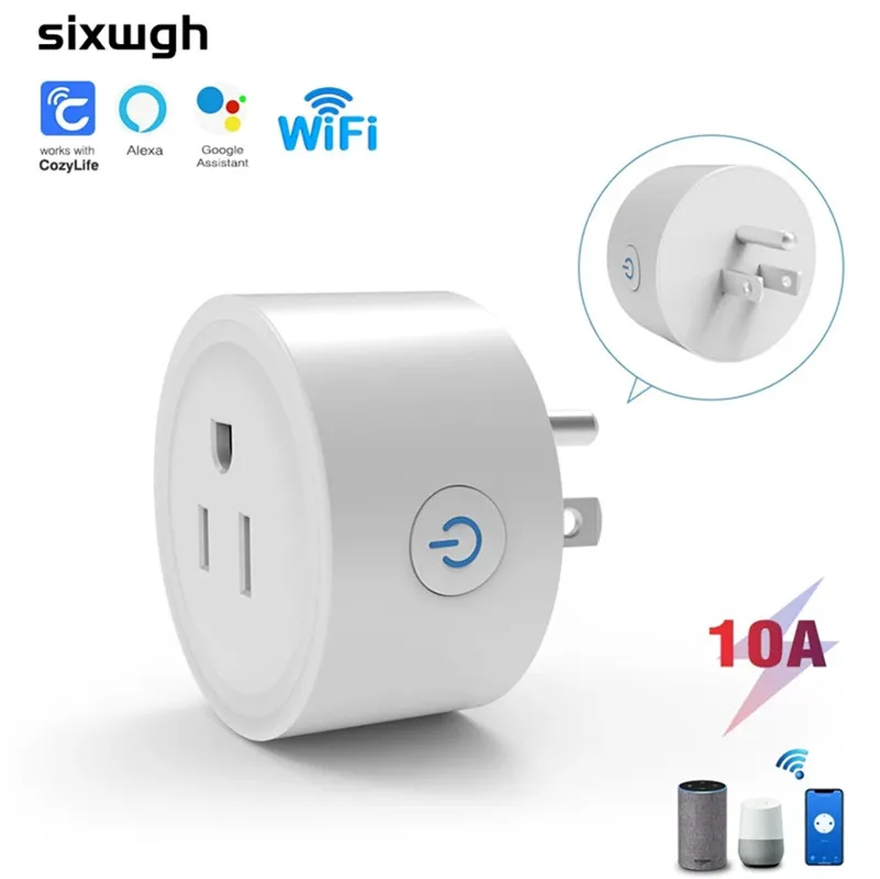 10A Smart Home WiFi Outlet Works with Alexa & Google Home, Smart Socket ...