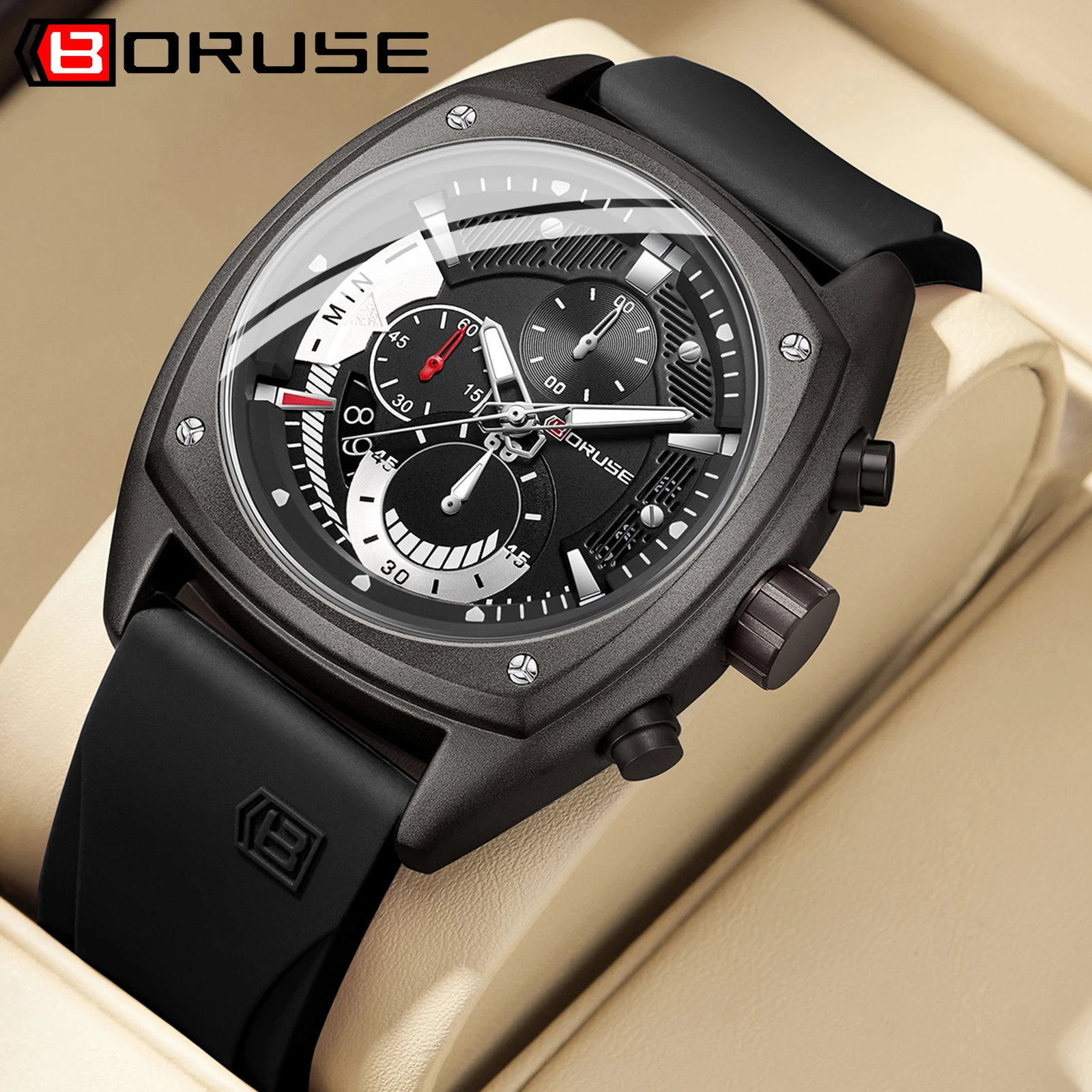 BORUSE-Fashion-New-Mens-Watches-Luxury-Brand-Waterproof-Sports-Quartz ...