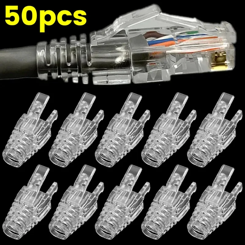 Cat5e-Cat6-Pass-Through-Connectors-Relief-Boots-Cover-RJ45-Ethernet ...