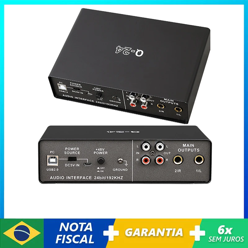 TEYUN Q-24 Audio Interface Sound Card With Monitoring Electric Guitar ...