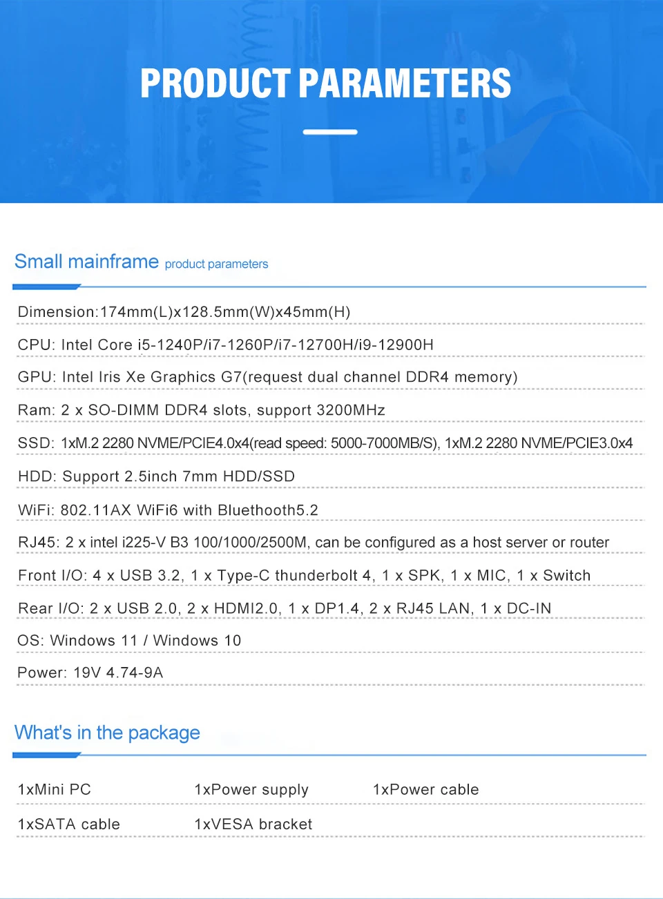 Мини-игровой ПК 13-го поколения Windows 11 Intel Core i9 13900H DDR5 ...
