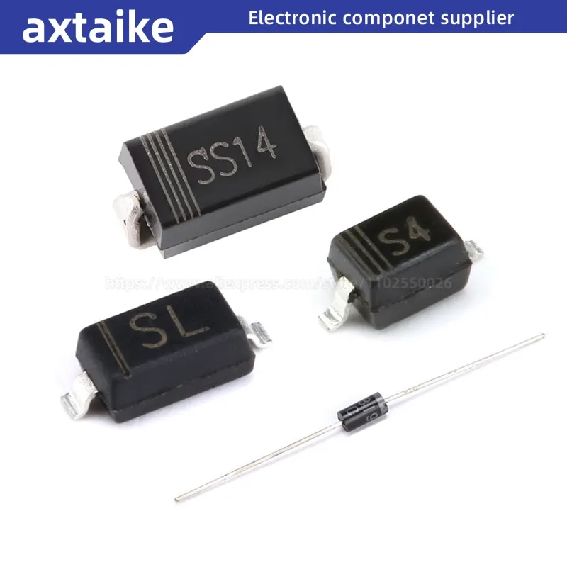 100PCS 1N5819 IN5819 DO 41 SS14 SMA DO 214AC 1N5819W SOD123 1N5819WS ...