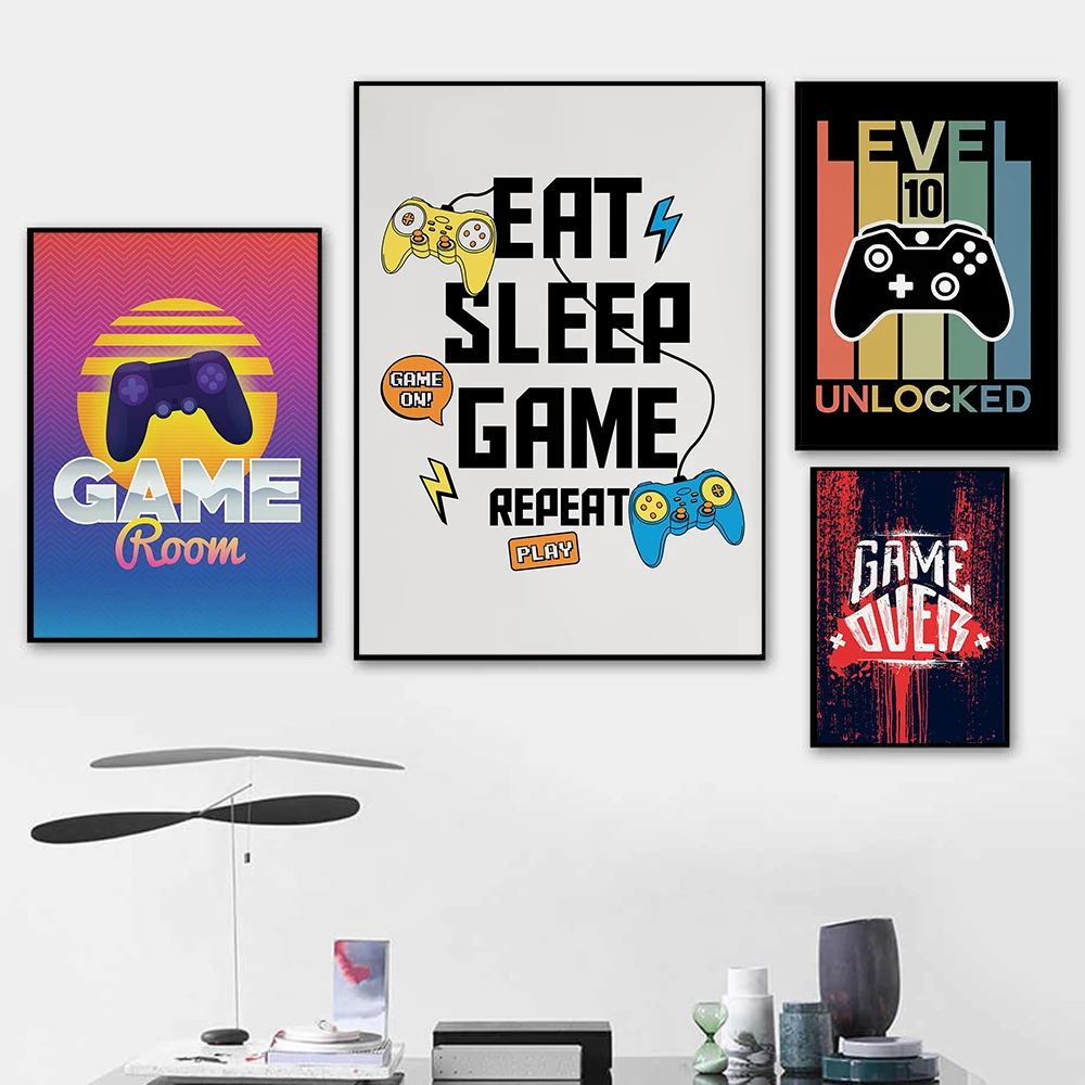 New Eat Sleep Game Repeat Gaming Wall Art Poster Game Playstation ...