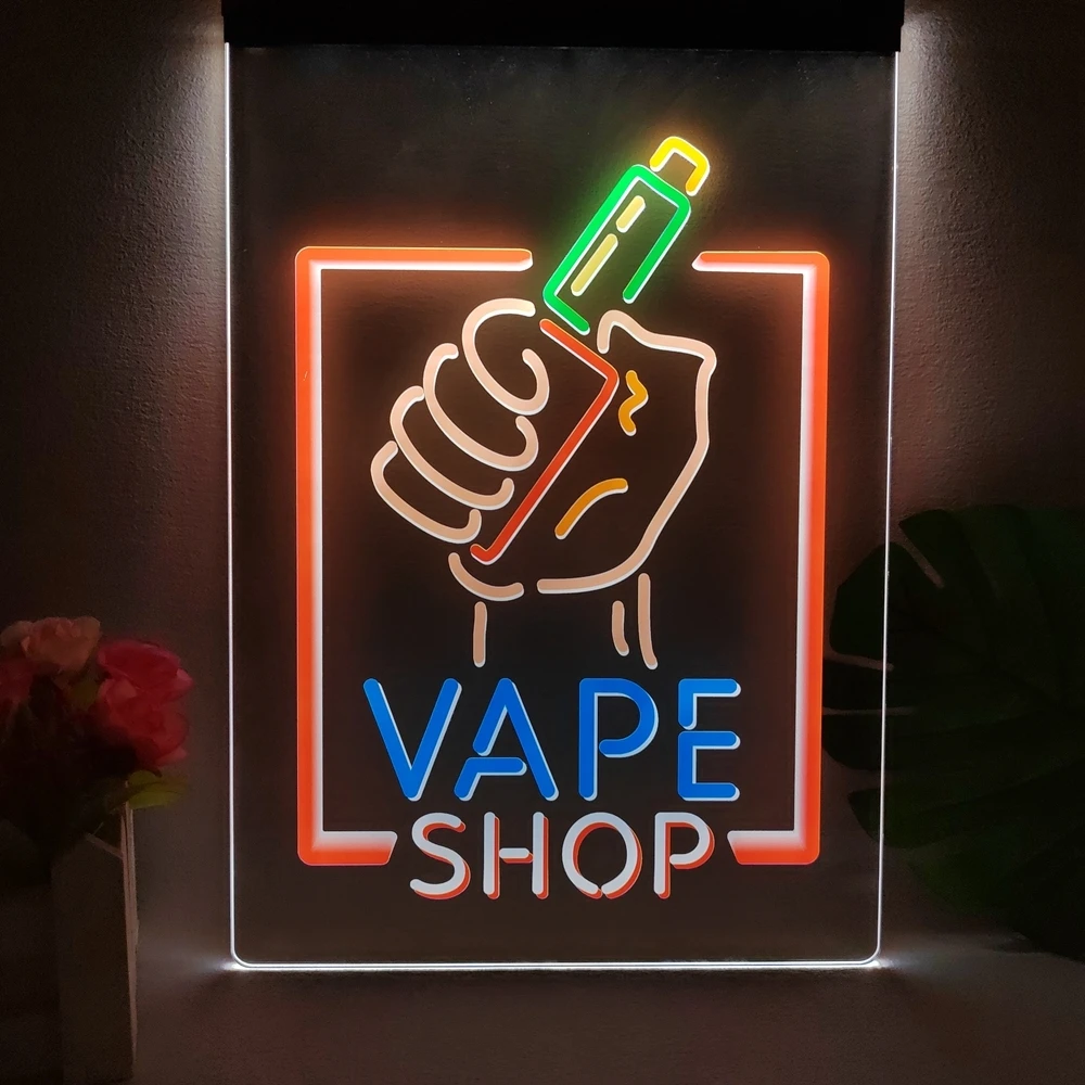 Vape-Shop-Holding-Hand-Display-Multicolour-Luminous-Sign-with-Neon ...