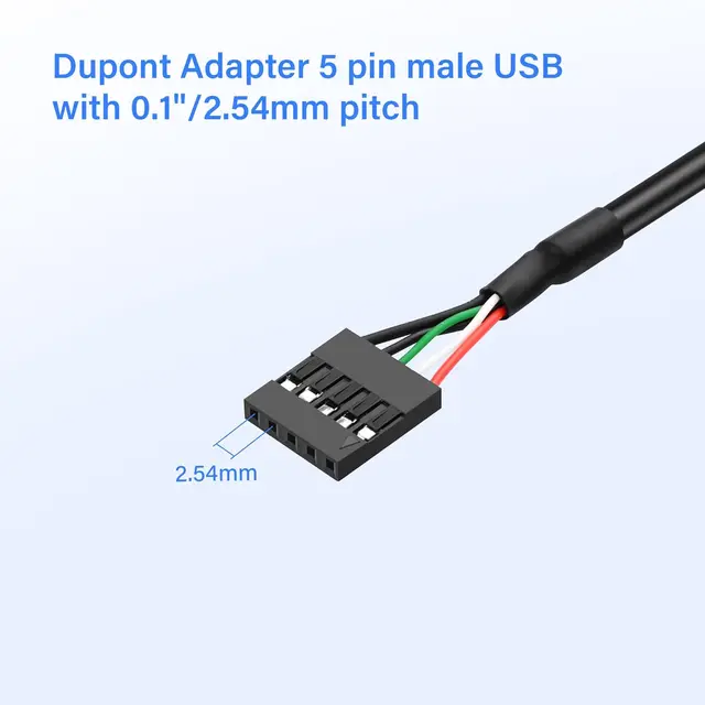 5 Pin To USB Cable 1.5ft USB 2.0 Type B Male To 5-Pin Female Dupont ...