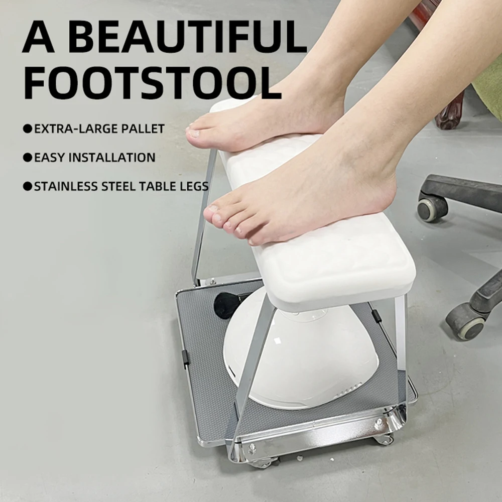 Removable Pedicure Footrest with Tool Tray Portable Massage Foot Care ...
