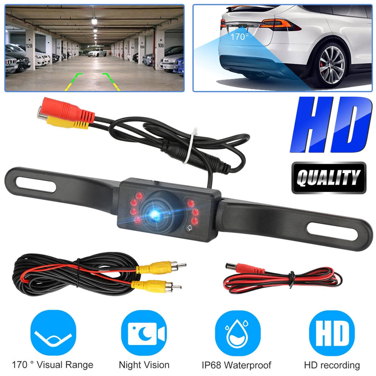 170-CMOS-Car-Rear-View-Reverse-Backup-Parking-Waterproof-Camera-Night ...
