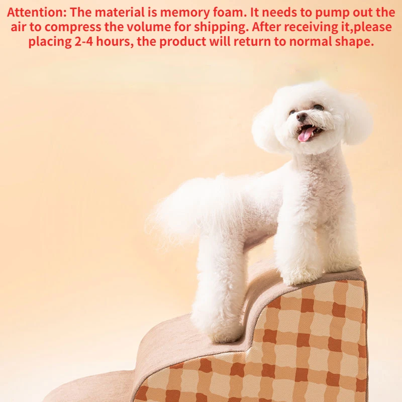 CAWAYI KENNEL Memory Foam Dog Sofa Stairs Pet 2/3/4 Steps Stairs for ...