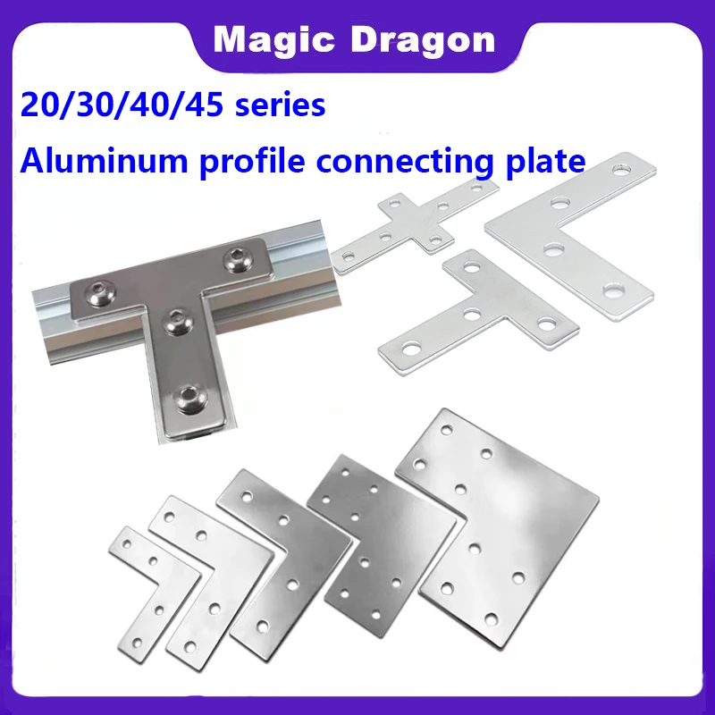 5-10PCS-Steel-Connecting-plate-20-30-40-4080-4590L-T-Shaped-Cross ...