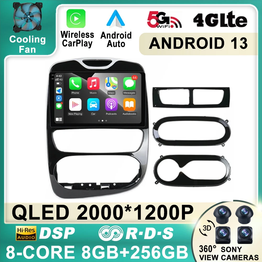 Android 13 Auto Carplay Car Radio Video For Renault Clio 3 4 2012 ...