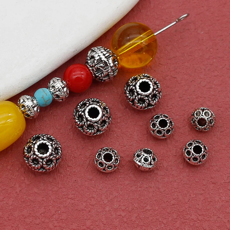 20 pièces/lot rétro Simple petits cercles ovales perles en vrac 5.5/8 ...