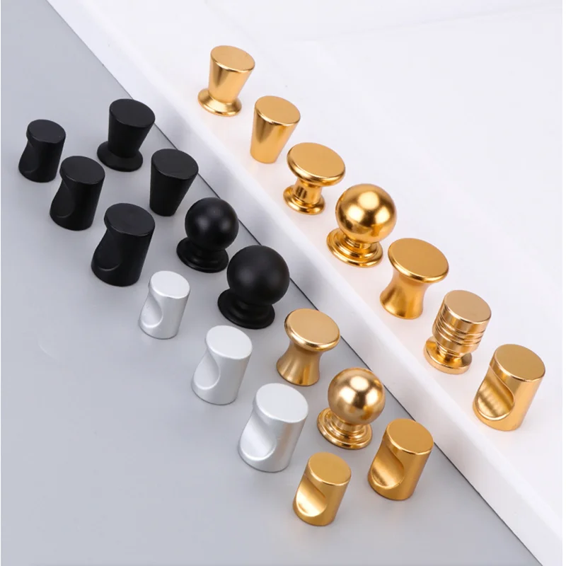 Modern Simple Round Thumb Handle Drawer Wardrobe Cabinet Door Knobs and ...