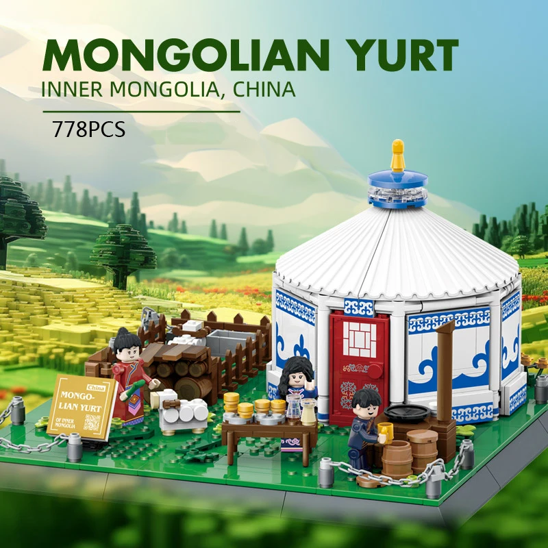 Figuras-de-bloques-de-construcci-n-de-yurta-mongol-escena-arquitect ...