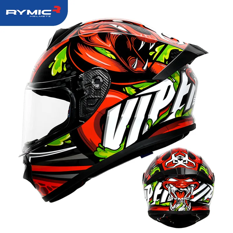 Casco integral para motocicleta RYMIC R977, casco de carreras con ...