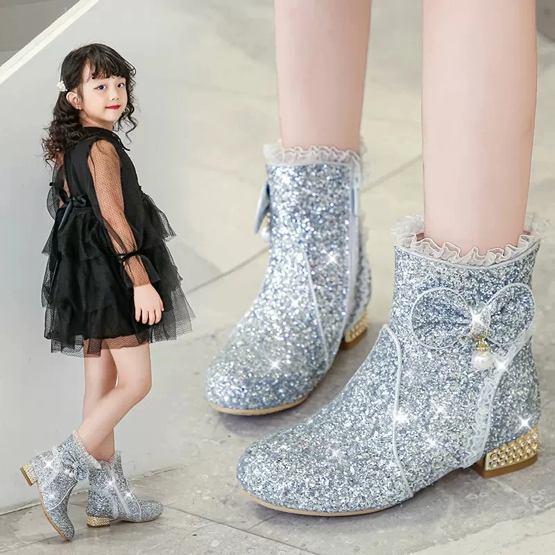 High Heel Low Boots For Kids