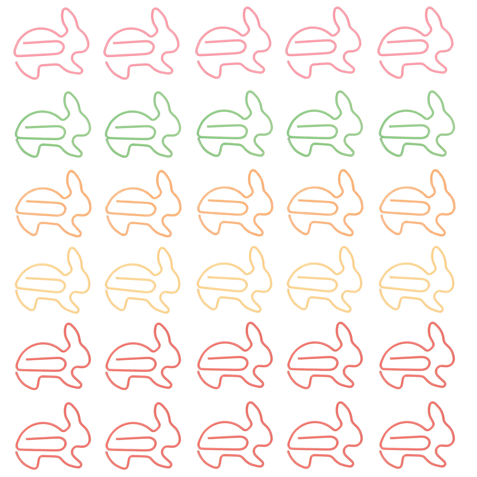 50Pcs Lovely Rabbit Shaped Stationery Clips Paper Stationery Clips Note ...