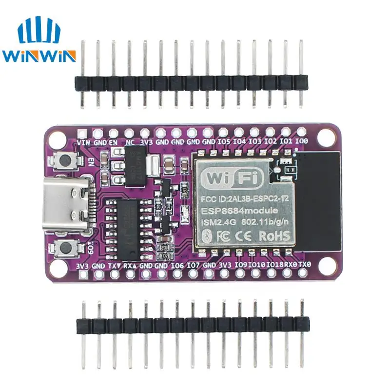 Placa-de-desarrollo-ESP8684-TYPE-C-USB-ESP32-C2-DevKit-Serial-CH340 ...