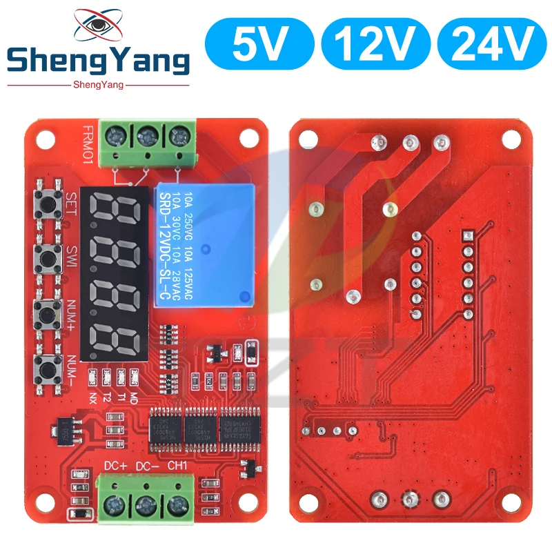 FRM01 Multifunction Relay Module DC 5V 12V 24V 1 Channel Relay Module ...