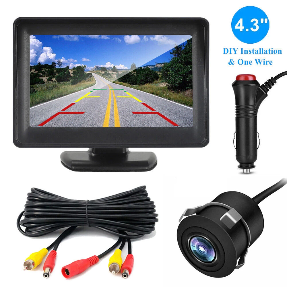 4-3-TFT-LCD-Car-Rear-View-Camera-Wide-Degree-Display-Monitor-Waterproof ...