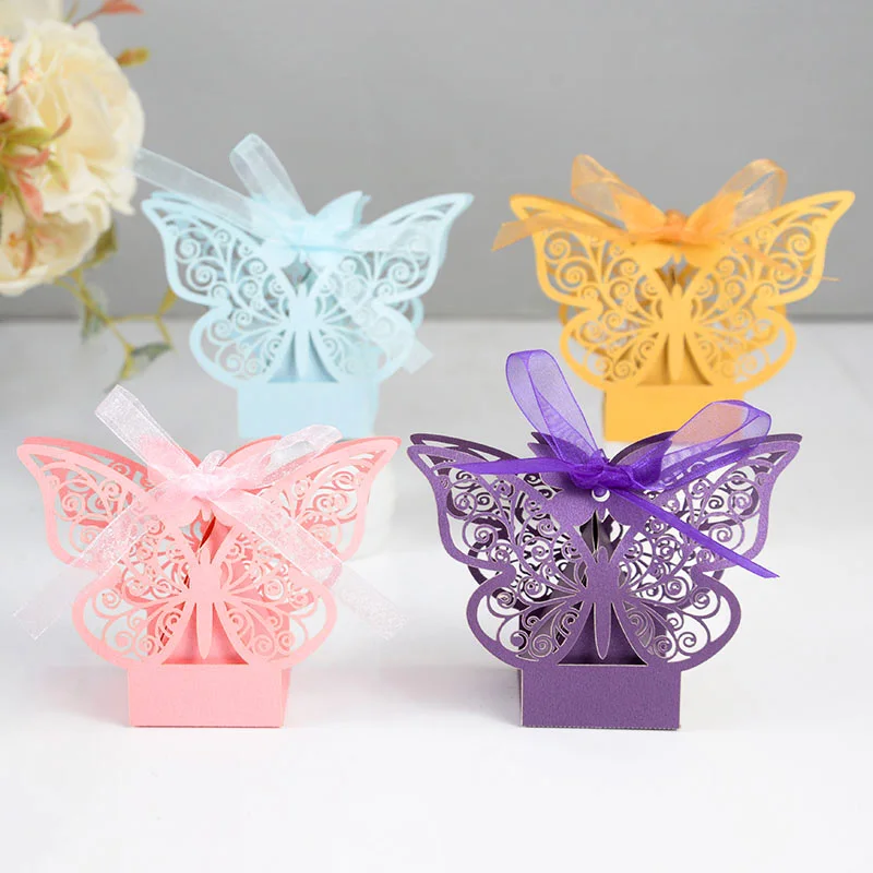 Coffrets-cadeaux-papillon-avec-rubans-faveurs-de-mariage-collations-bo ...