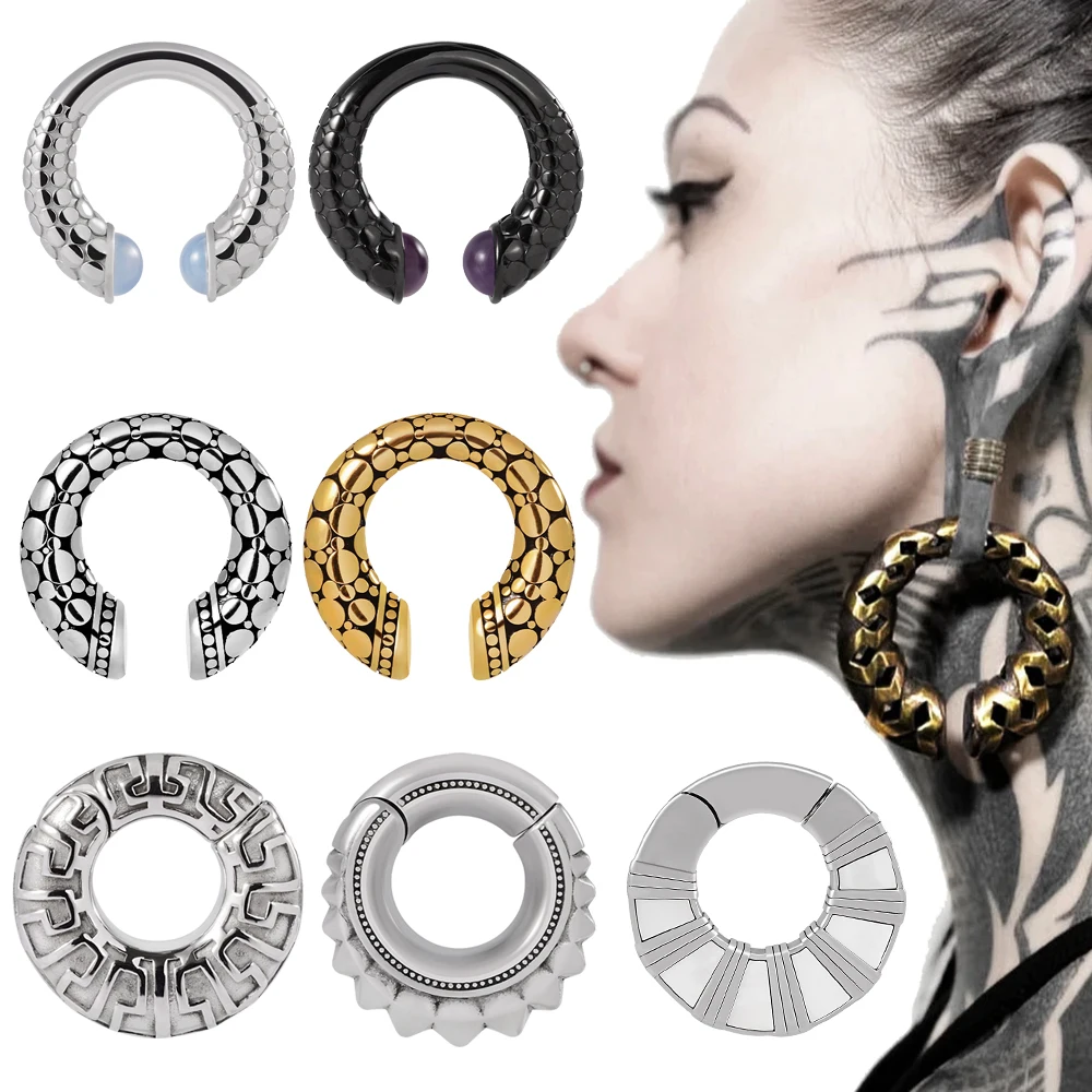 1PC 316L Surgical Steel Heavy Ear Weights Magnetic Attraction Large ...