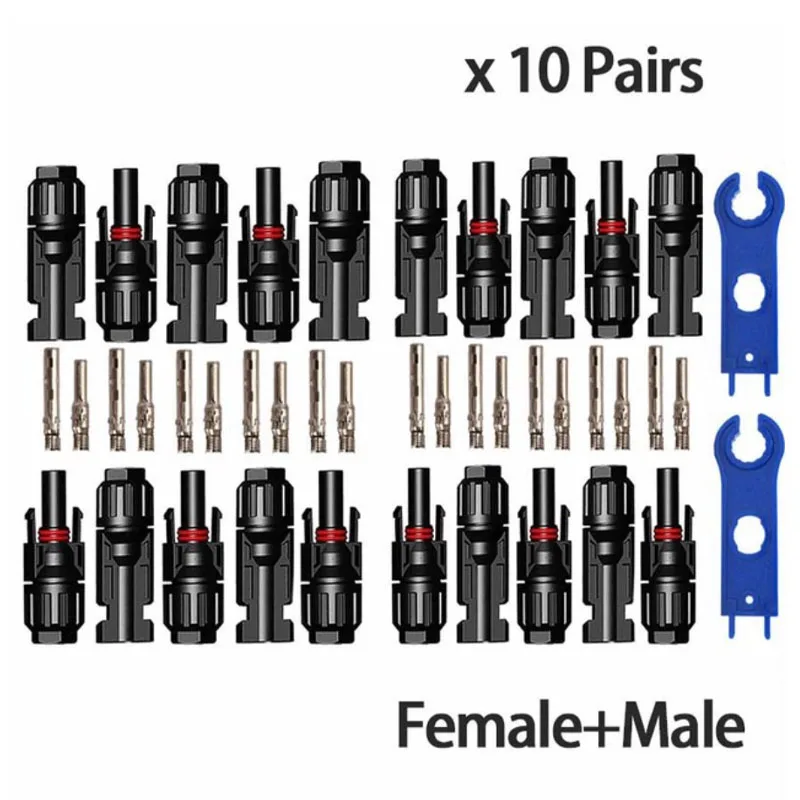 10-Pairs-Male-and-Female-Solar-Panel-Connector-Used-for-Solar-Cable ...